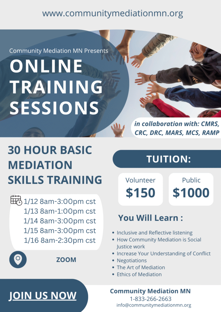Civil Mediation Training - Community Mediation Minnesota